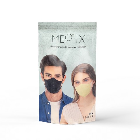 หน้ากากอนามัย MEOx สีดำ Size L @95.- | ศูนย์หนังสือจุฬาฯ