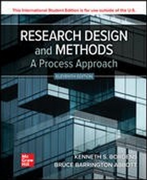 RESEARCH DESIGN AND METHODS: A PROCESS APPROACH (ISE) | ศูนย์หนังสือจุฬาฯ