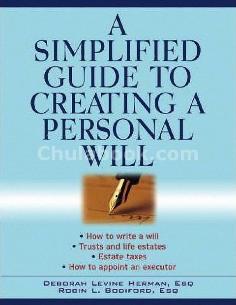 A SIMPLIFIED GUIDE TO CREATING A PERSONAL WILL | ศูนย์หนังสือจุฬาฯ